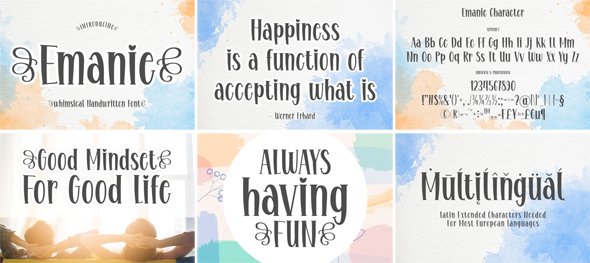 Emanie - whimsical Handwritten Font | SoftArchive
