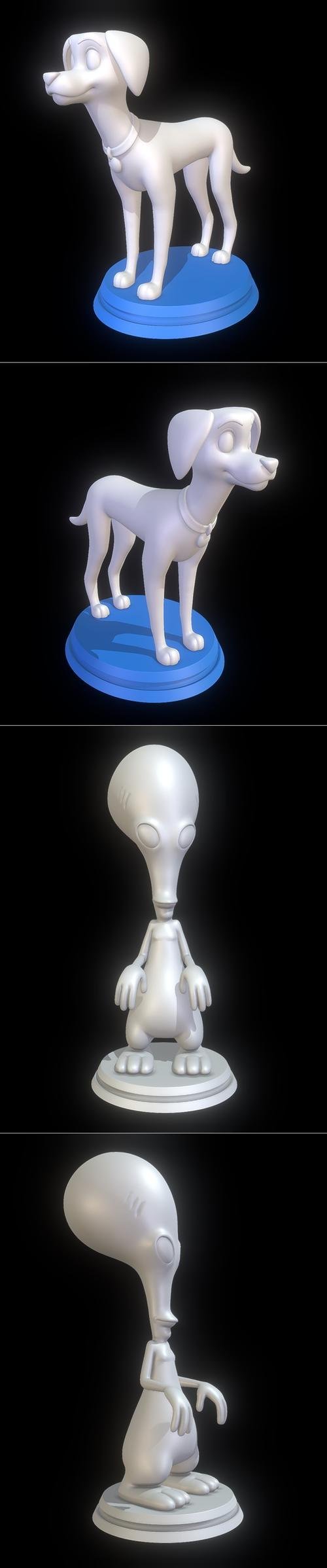 Perdita - 101 Dalmatians and Roger - American Dad – 3D Print | SoftArchive