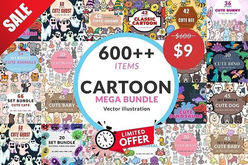 Cartoon Illustration Bundle - 101 Premium Graphics | SoftArchive