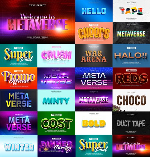 20+ Text Styles PSD Effects for Photoshop | SoftArchive