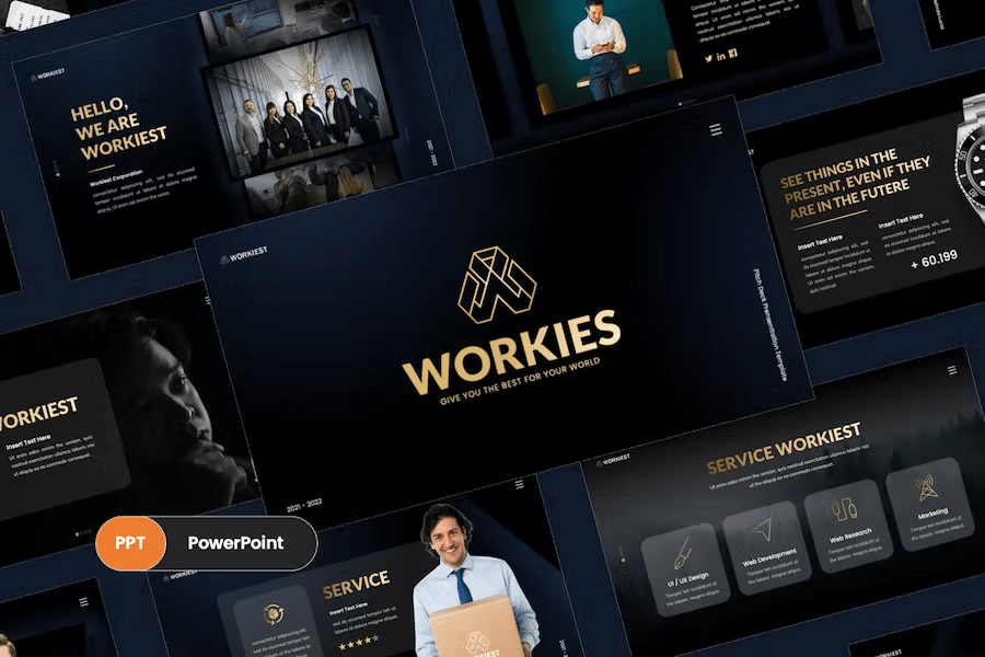 Workies - Pitch Deck Powerpoint, Keynote and Google Slides Template ...