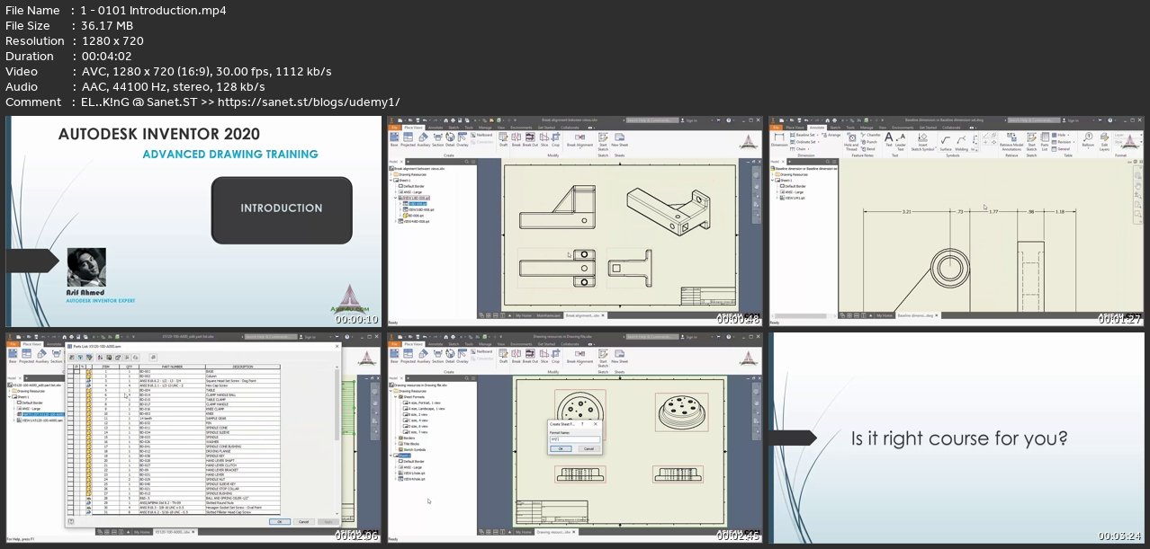 Autodesk Inventor 2020 - Advanced Drawing Training | SoftArchive