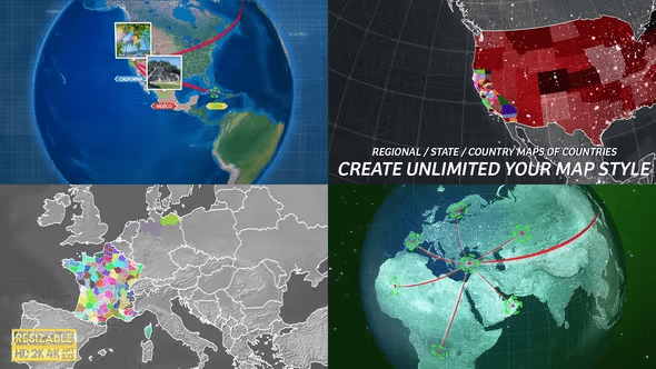 Videohive - Globe Map Connection Kit 19478445 | SoftArchive