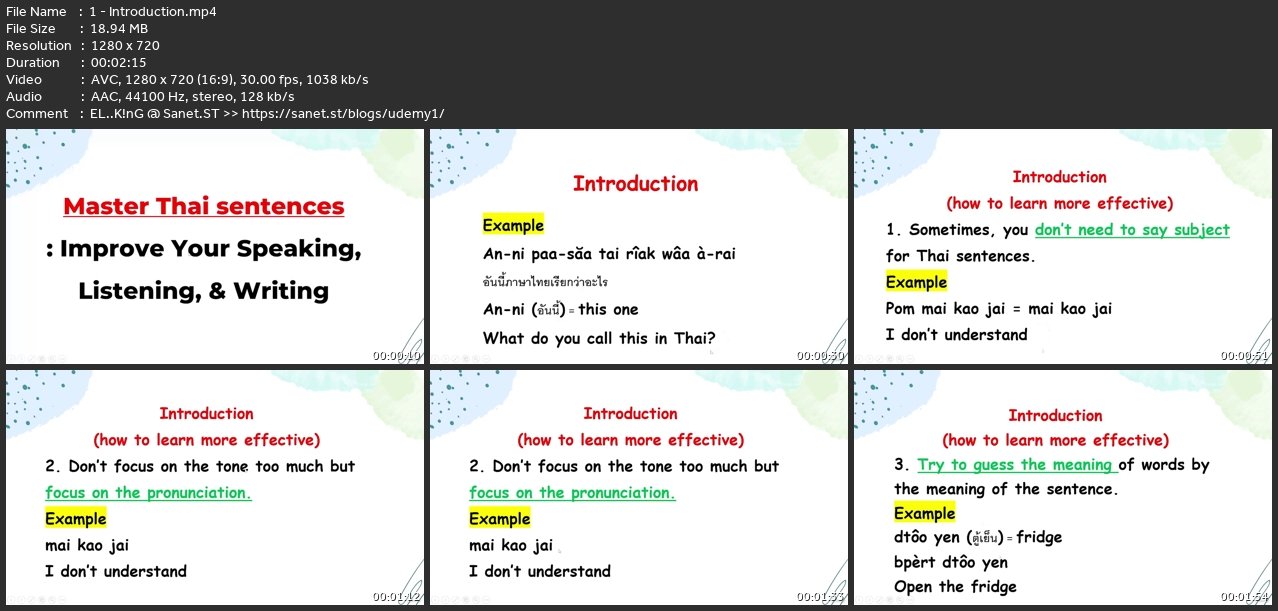 Master Thai Sentences - Improve Your Speaking And Listening | SoftArchive