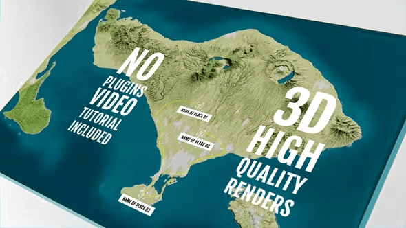 Videohive - 3D Physical Map - Bali / Indonesia 44354500 | SoftArchive