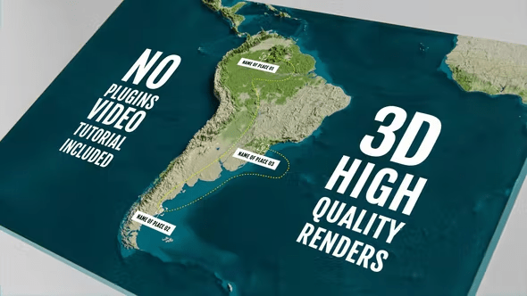 Videohive - 3D Physical Map – South America 44036524 | SoftArchive