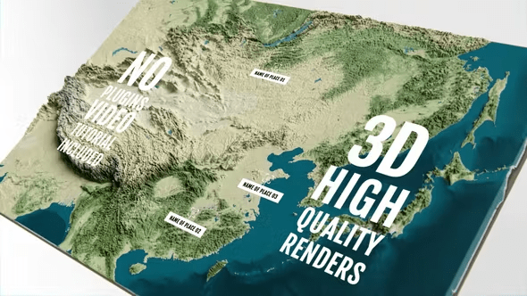 Videohive - 3D Physical Map - East Asia 44640735 | SoftArchive