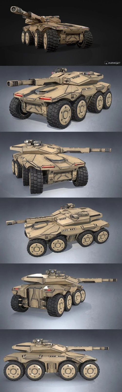 Sci-fi APC Desert version tank | SoftArchive