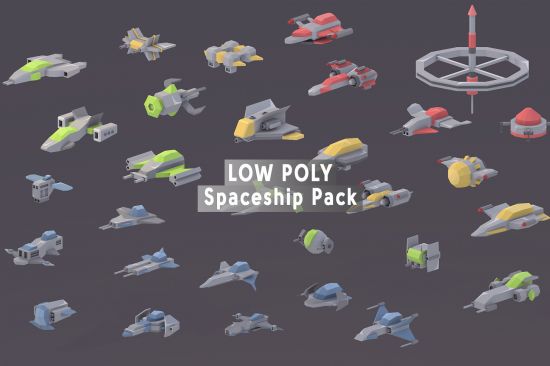 Unity Asset - Low Poly Spaceship Pack v1.0.0 | SoftArchive