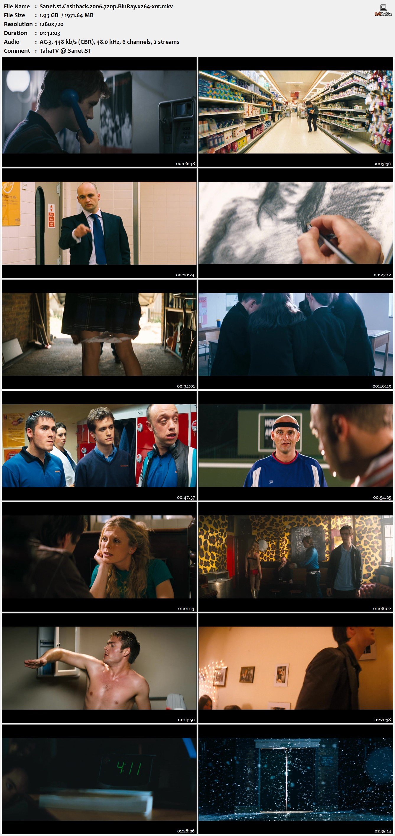 Cashback 2006 720p BluRay x264-x0r | SoftArchive