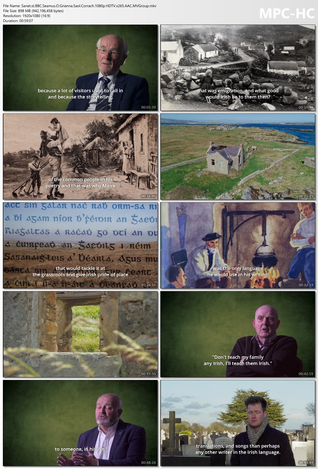 BBC - Séamus Ó Grianna: Saol Corrach (2021) 1080p HDTV x265 AAC MVGroup ...