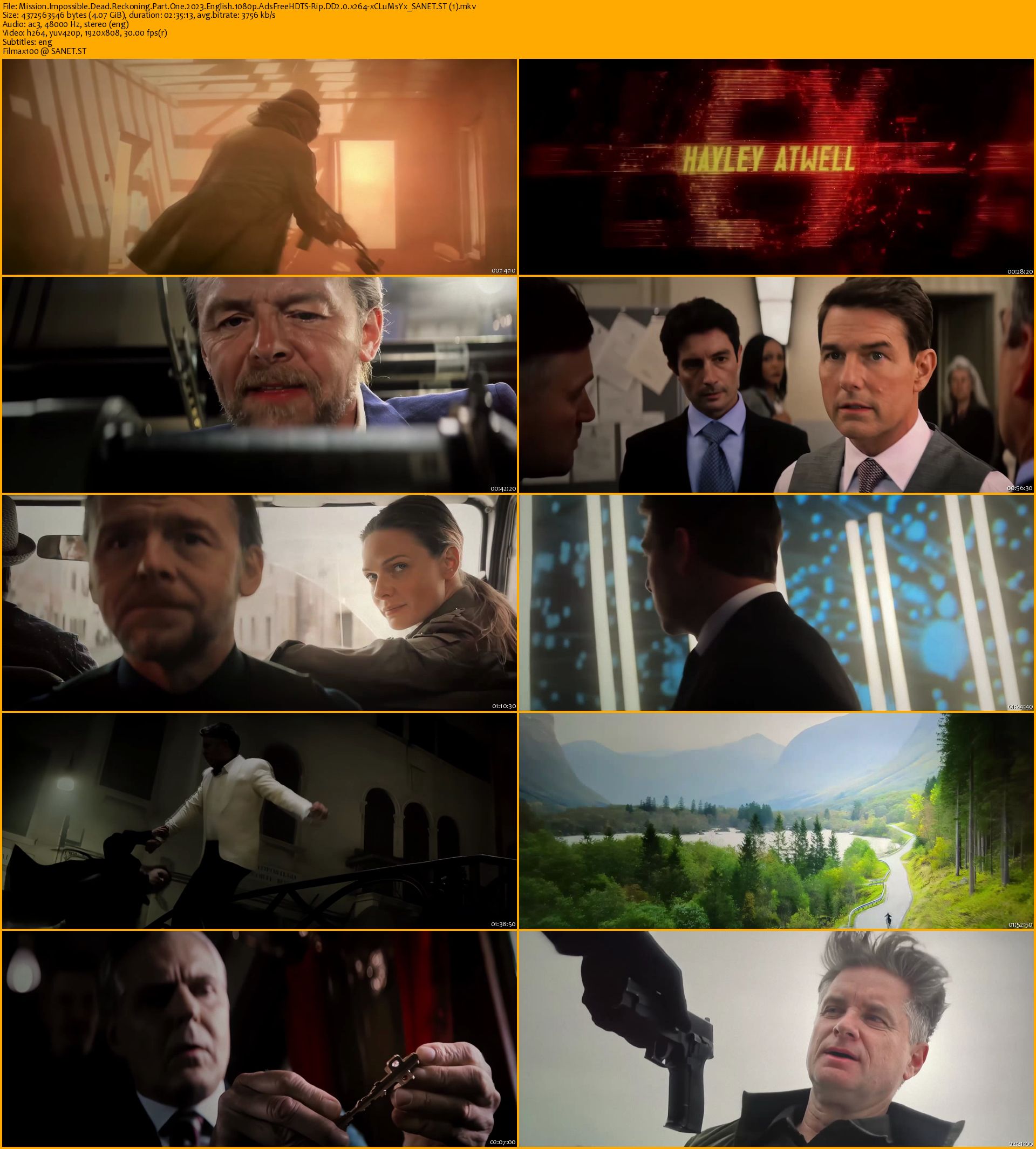 Mission Impossible Dead Reckoning Part One 2023 English 1080p AdsFree ...