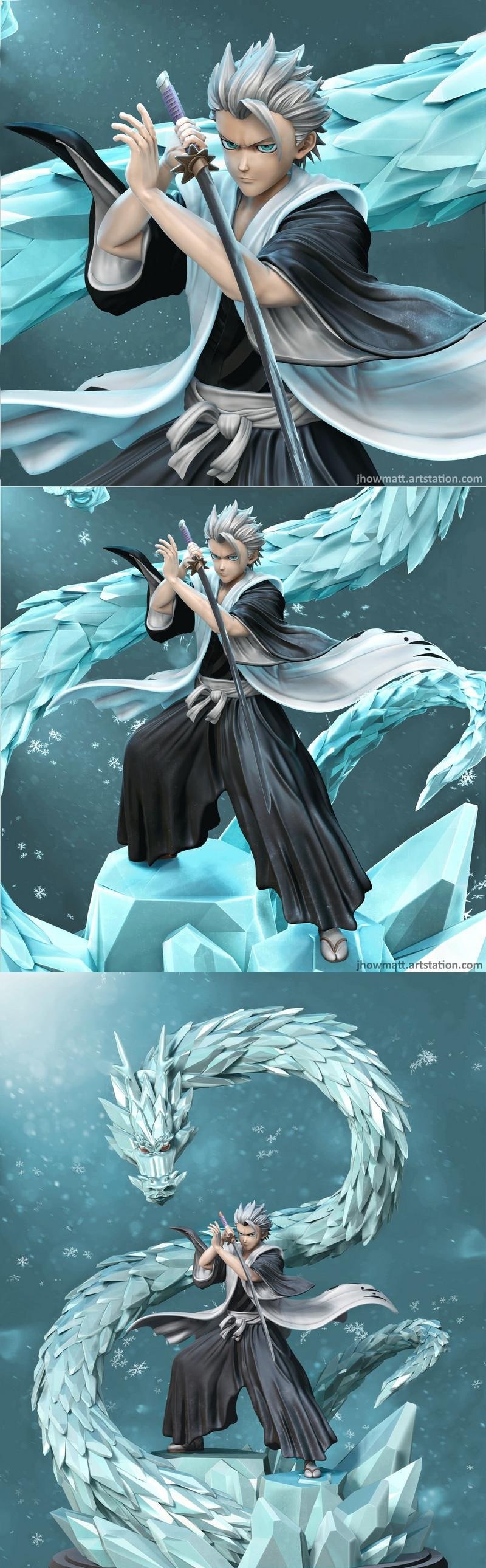 Captain Toshiro Hitsugaya from Bleach – 3D Print Model | SoftArchive