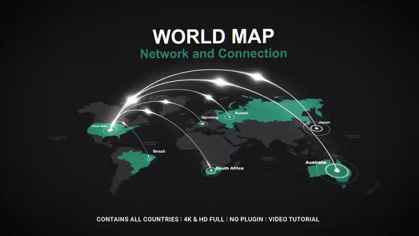 Videohive - World Map - Network - 49007566 | SoftArchive
