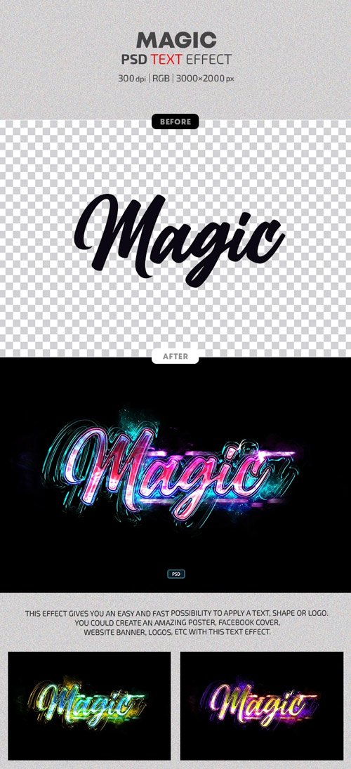 Magic - Photoshop Text Effects PSD | SoftArchive